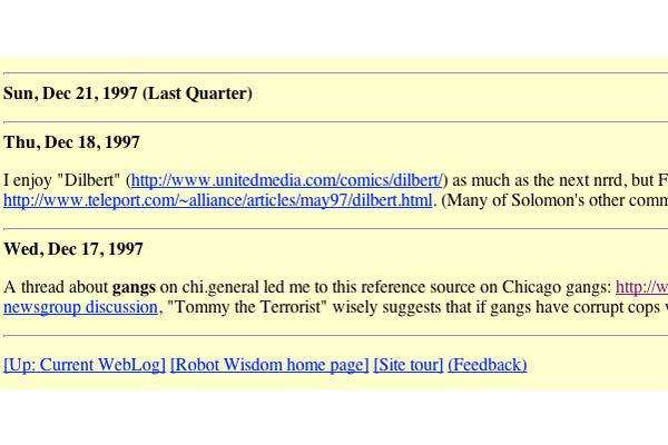 The First Ever 'Weblog' Post Was About Chicago Gangs, 15 Years Ago ...